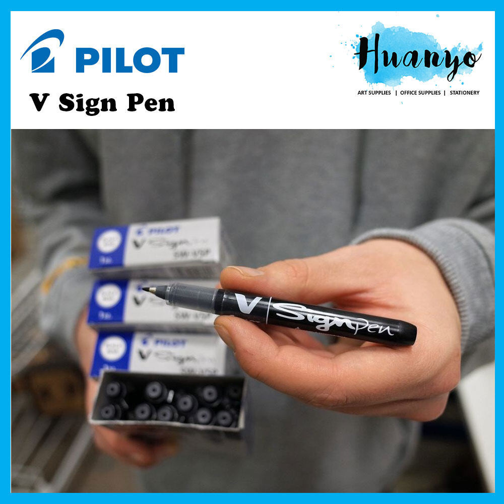 Pilot V Sign Signature Pen 2.0MM (Black/Blue/Red Ink) | Shopee Malaysia