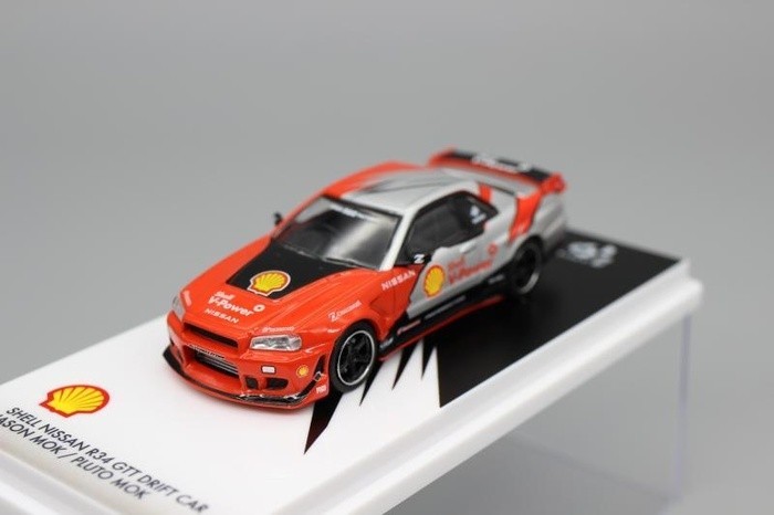 Inno 1: 64 alloy touring sports Shell model R34 GT-R drift race car ...
