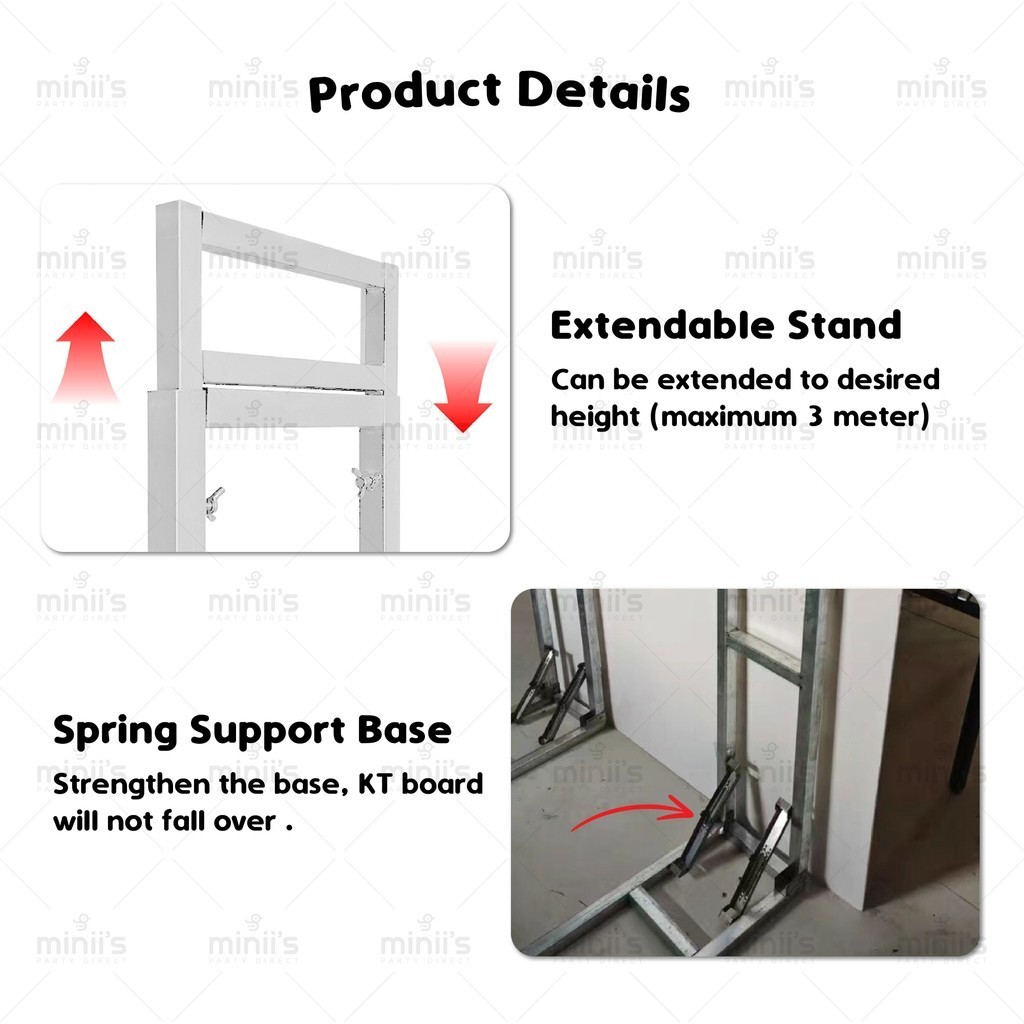 MINIIS KT Board Stand Adjustable Stand KT Board Backdrop Support Stand ...