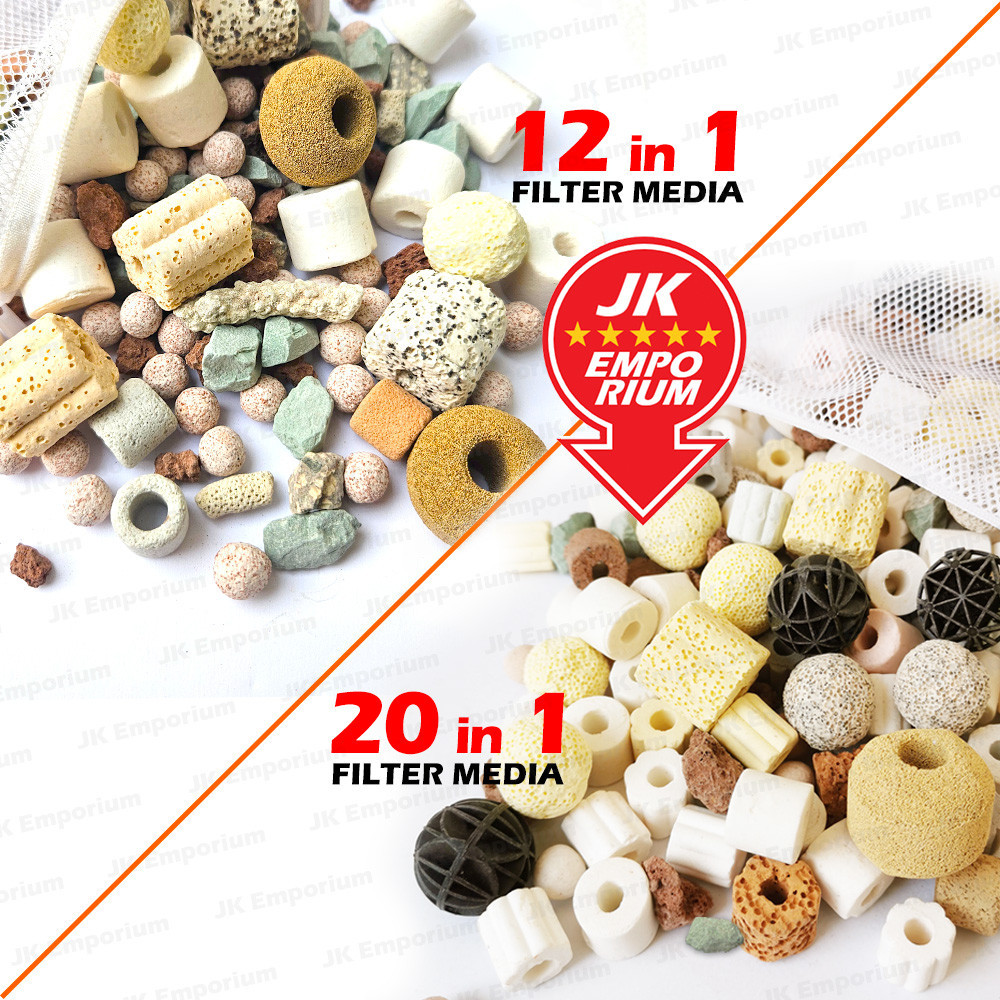 500g/1kg 12/20 in 1 Aquarium Biological Filter Media Mixed Bio Bacteria ...