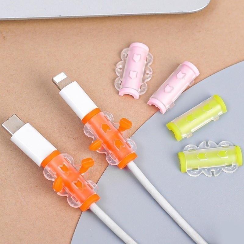 2PCS Anti-Break Cable Protective Cover - Silicone, Soft, Durable, Candy ...