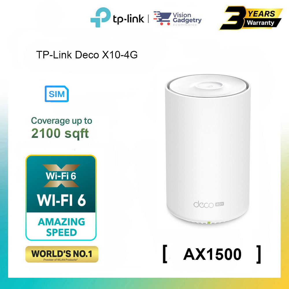 TP-Link Deco X10-4G 4G+ AX1500 Whole Home Mesh WiFi 6 Gateway | Shopee ...