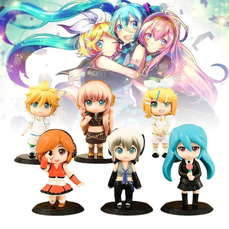 Pvc Anime High-quality Singer Figures Set Of 6 Cartoon Collectible ...