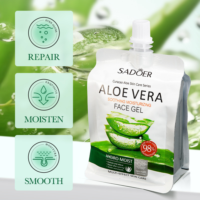 ROREC SADOER Aloe Vera Soothing Moisturizing Face Gel 98% Aloe Vera Extraction Hydrate Relieve ...