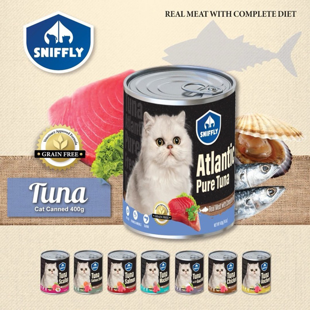 POODEE Sniffly Cat Canned Food 400g Cat Wet Food Grain Free Real Meat ...