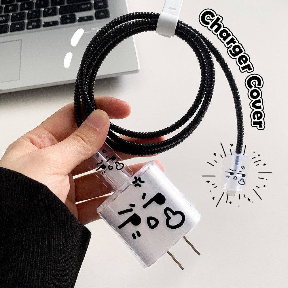 Funny Emoji Clear Adapter Protection Case for Iphone 18W/20W Fast ...