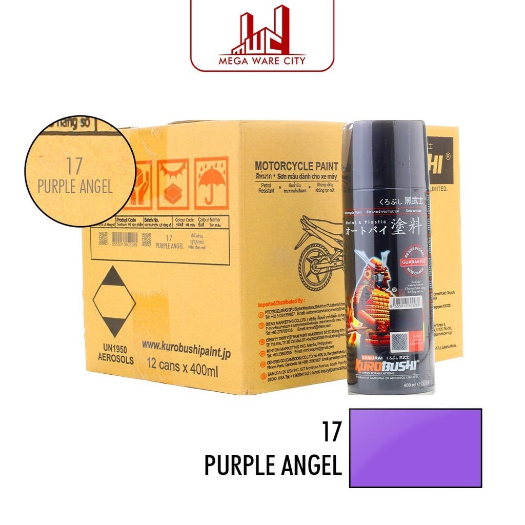 SAMURAI Spray Paint Purple Angel (17) 400ML (12 Cans/Box) Spray ...