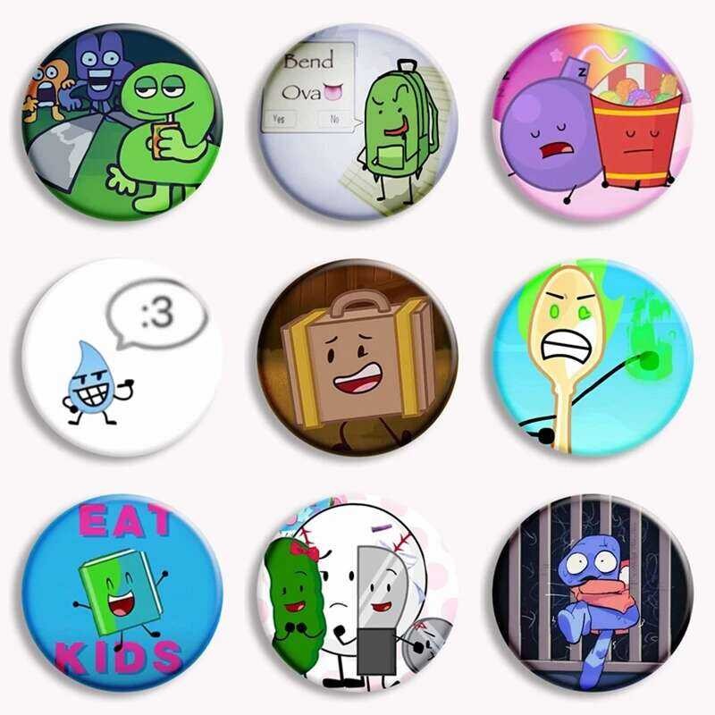 Inanimate Insanity Anime All Character BFDI Memes Button Pin Nickel ...