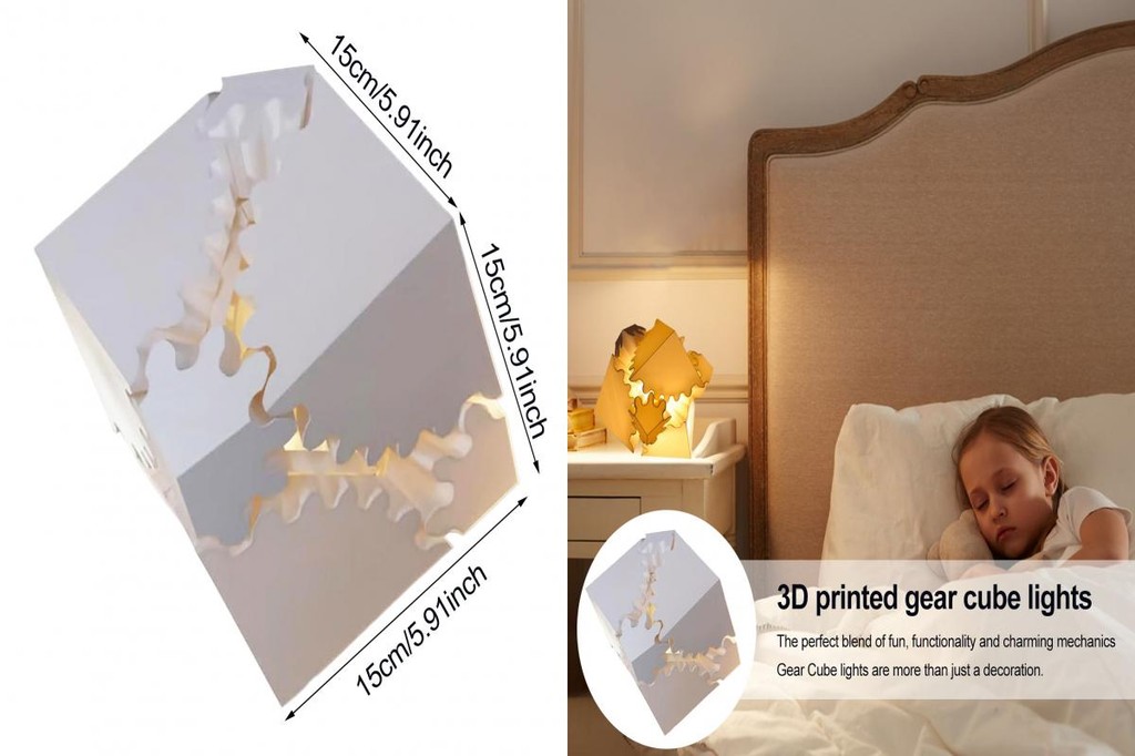 High-quality Gear Structure Lamp Twistable Gear Cube Light 3d Printed ...