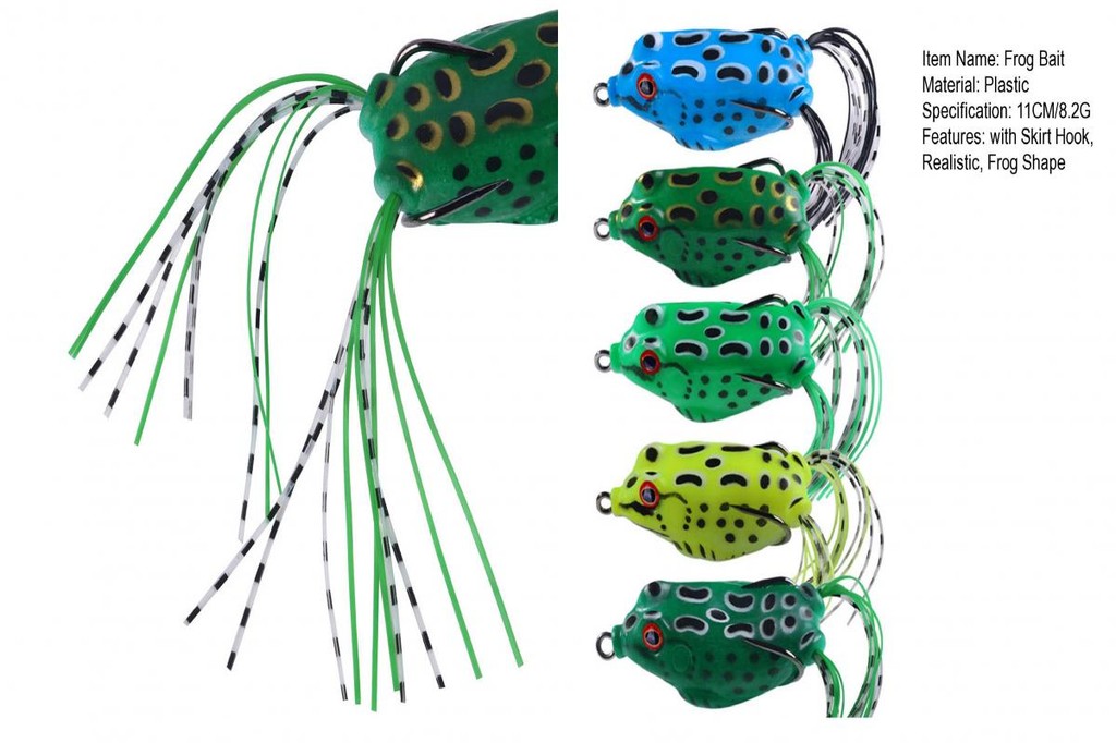 Lifelike Frog Bait Frog Fishing Lure 5pcs Frog Lure with Weedless Hook ...