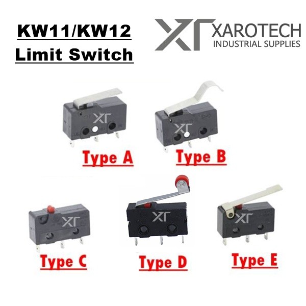 3-Pin KW11 5A Small Touch/ Long Straight Micro Switch Travel Miniature ...