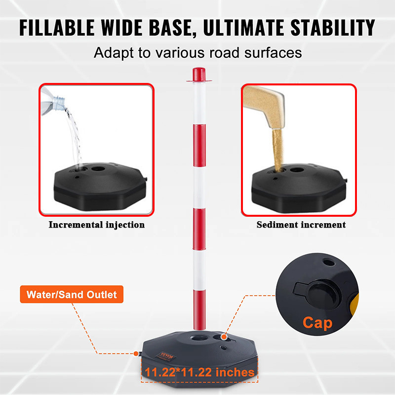 85cm Traffic Cone Barrier Warning Pile Caution Post for Sideways ...