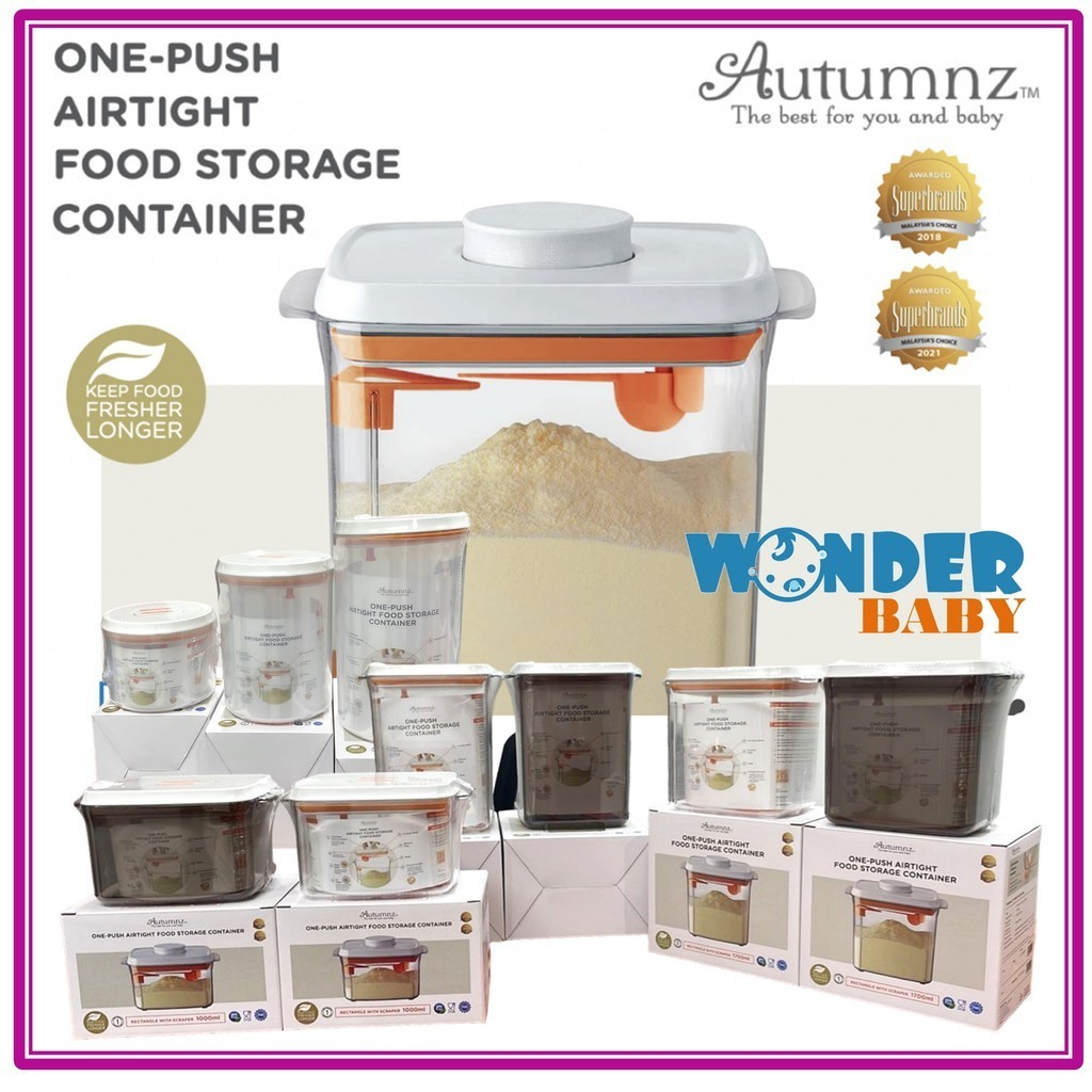 AUTUMNZ One-Push AirTight Container (Bekas Simpanan Makanan | Rectangle ...