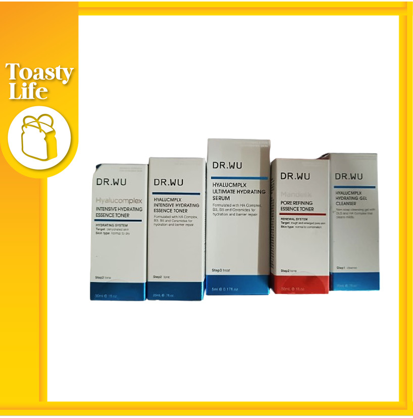 [ DR.WU ] 玻尿酸保湿修复精华液 5ml/玻尿酸保濕精華化妝水 20/30ml /玻尿酸保濕潔顏凝露 20ml/杏仁酸毛孔紧致化妆水 30ml(随身装) | Shopee Malaysia
