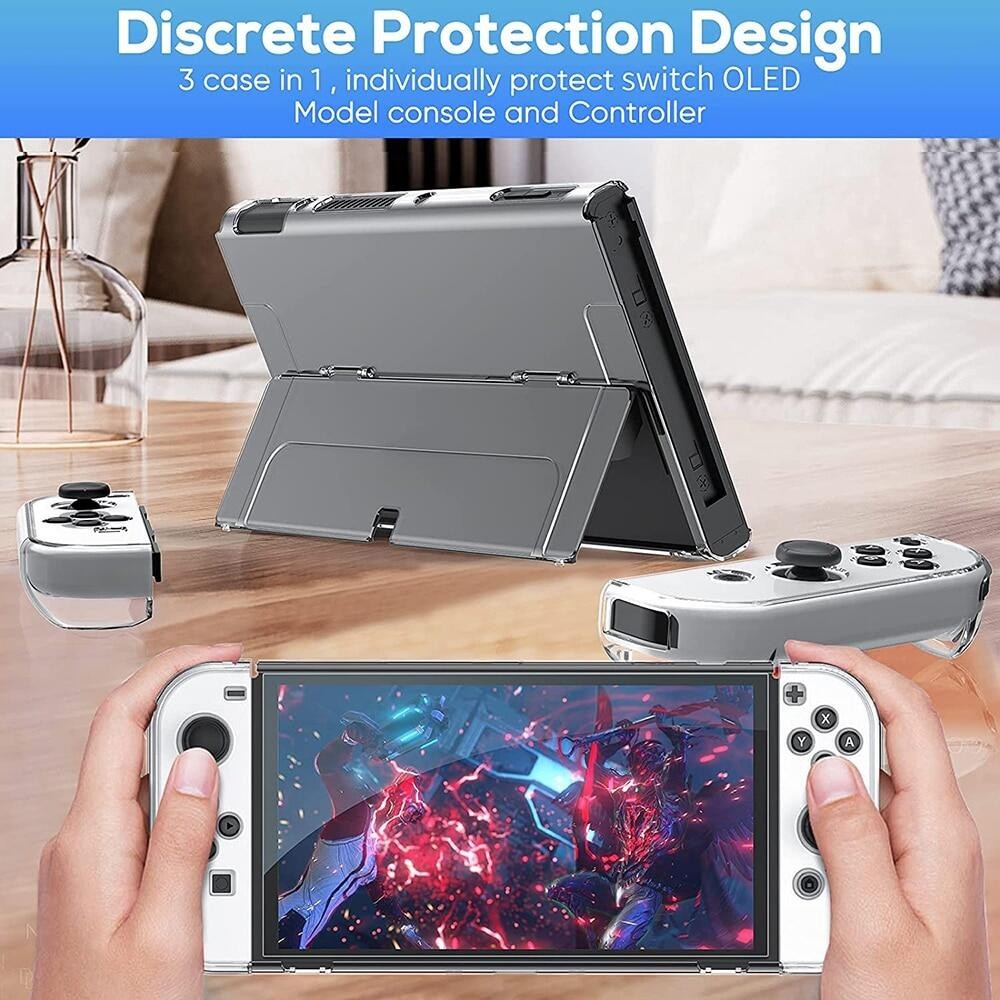 Crystal Dockable Case for Nintendo Switch OLED Model BRHE Ultra-Slim ...