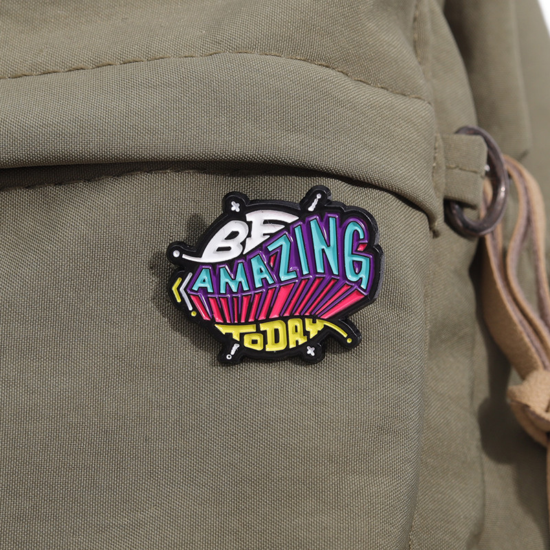 Colorful Texts Mental Health Brooch Pins Don't Overthink Psychological ...