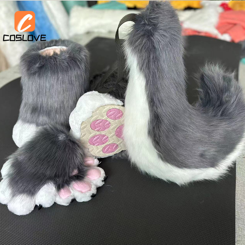 Fursuit Fury Cosplay Full Set Costume Suit for Adult Animal Style Head ...
