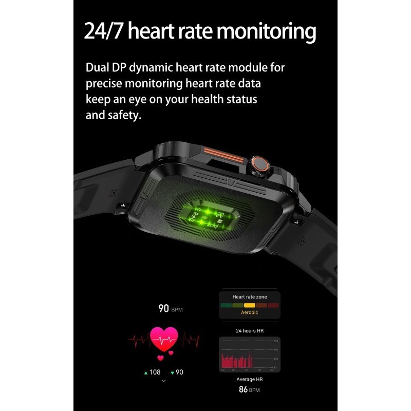 LEMFO L81 2024 New Smart Watch Men Full Touch Screen GPS Health Moniter ...