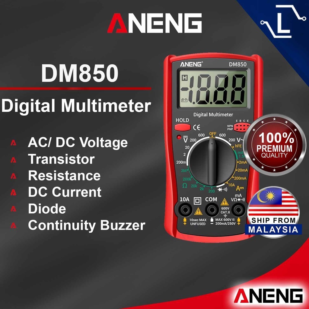 [Luminense] Aneng Multimeter DM850 Digital 1999 Counts Professional ...