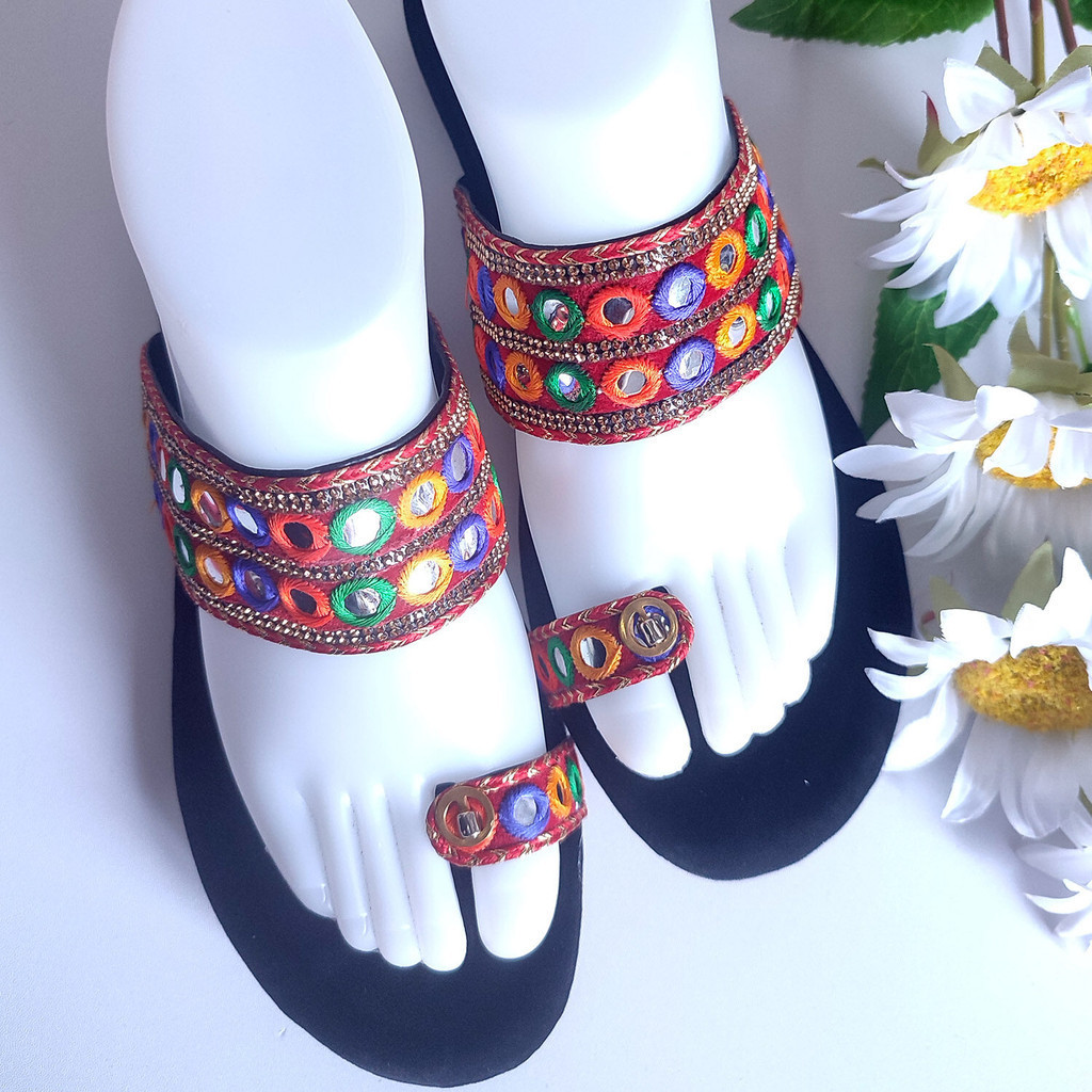 Clearance SALE Women Indian Flat Sandals - Mix Designs Chappal - UK 5 ...