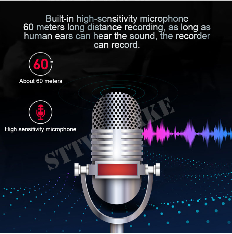 Mini Voice Activated Recorder Necklace Spy Digital Listening Audio ...