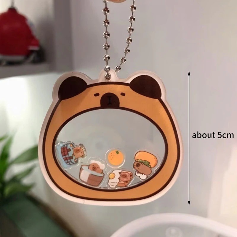 Cartoon Capybara Acrylic Keychain Cute Capybara Key Ring Bag Decoration ...