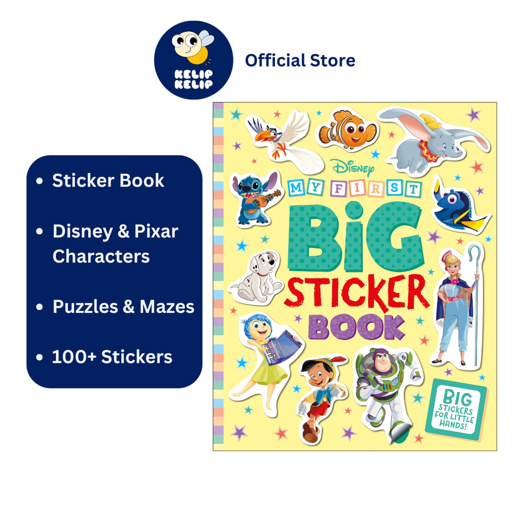 Disney My First Big Sticker Book For Kids To Solve Puzzles & Mazes With ...