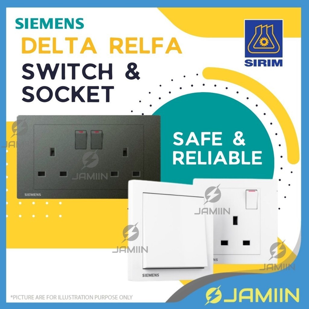SIEMENS DELTA® Relfa Switch Socket Oulet Switches SIRIM CERTIFIED ...