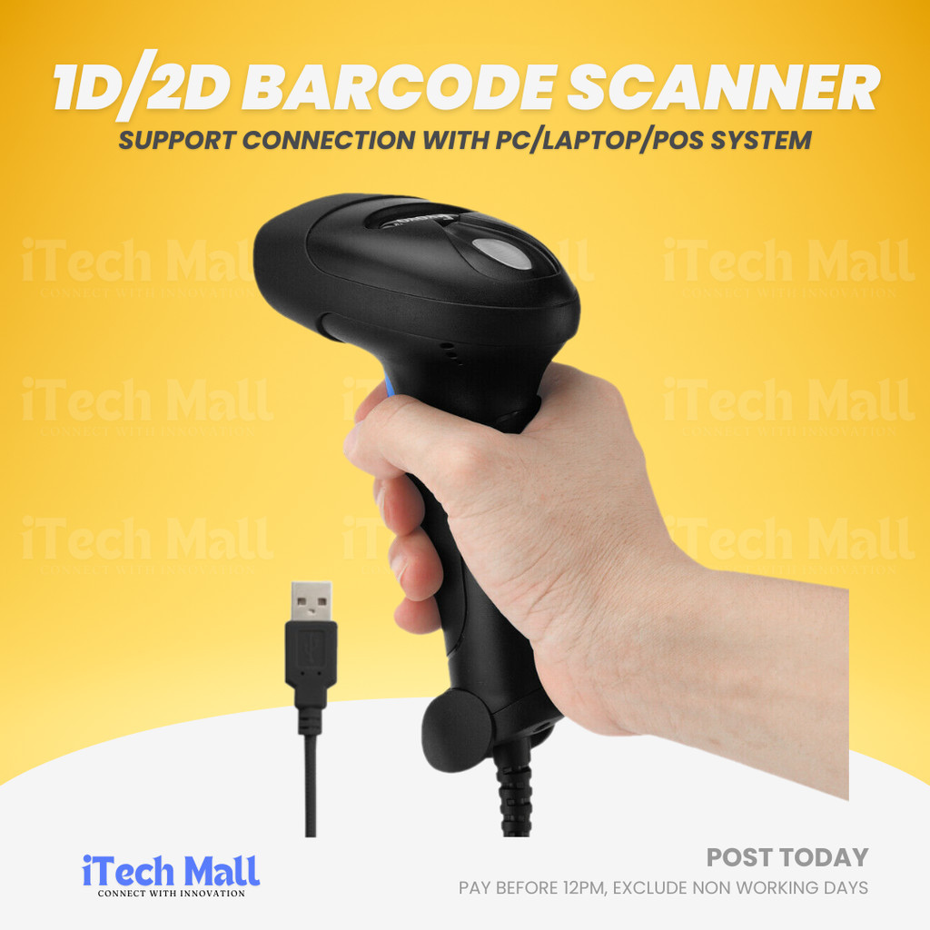 NETUM Wired Barcode Scanner Support 1D/2D Continuous Scan Windows PC ...
