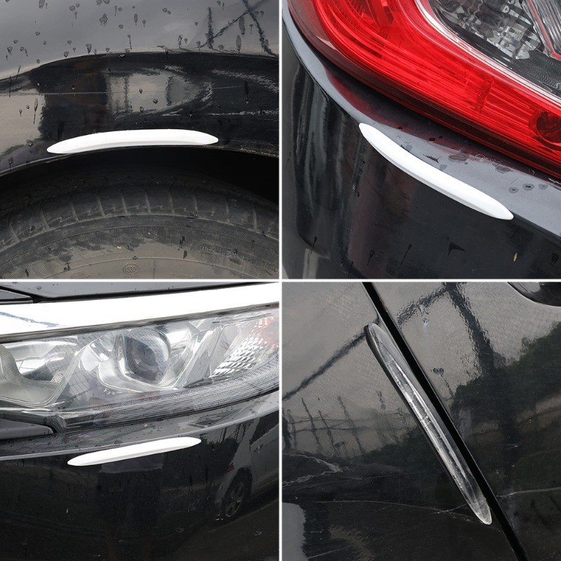 2Pcs 40cm Car Door Scratch Protector - Silicone Rubber Anti-Collision ...