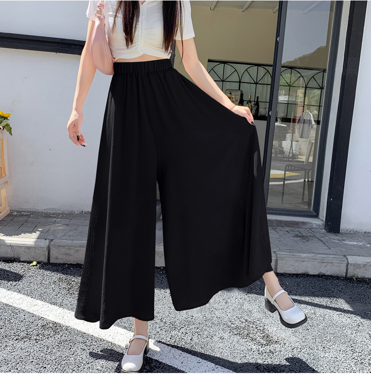 【READY STOCK】 CherryShop⭐Loose drape ice silk wide-leg pants solid ...