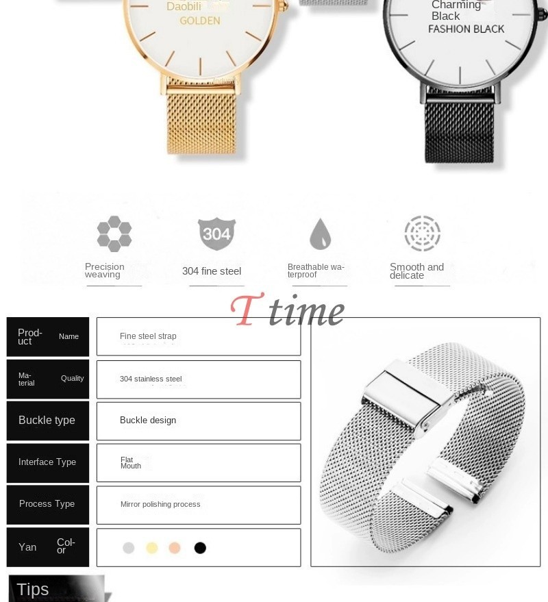 8/10/12/14/16/17/18/19/20/21/22/24mm Ultra-thin Milan Mesh Belt Watch ...