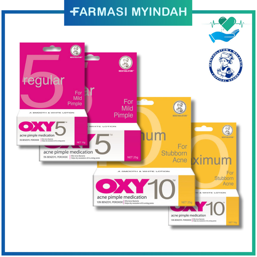 Oxy 5 Regular/ Oxy 10 Maximum Acne Pimple Medication (10g/ 25g) | Shopee Malaysia