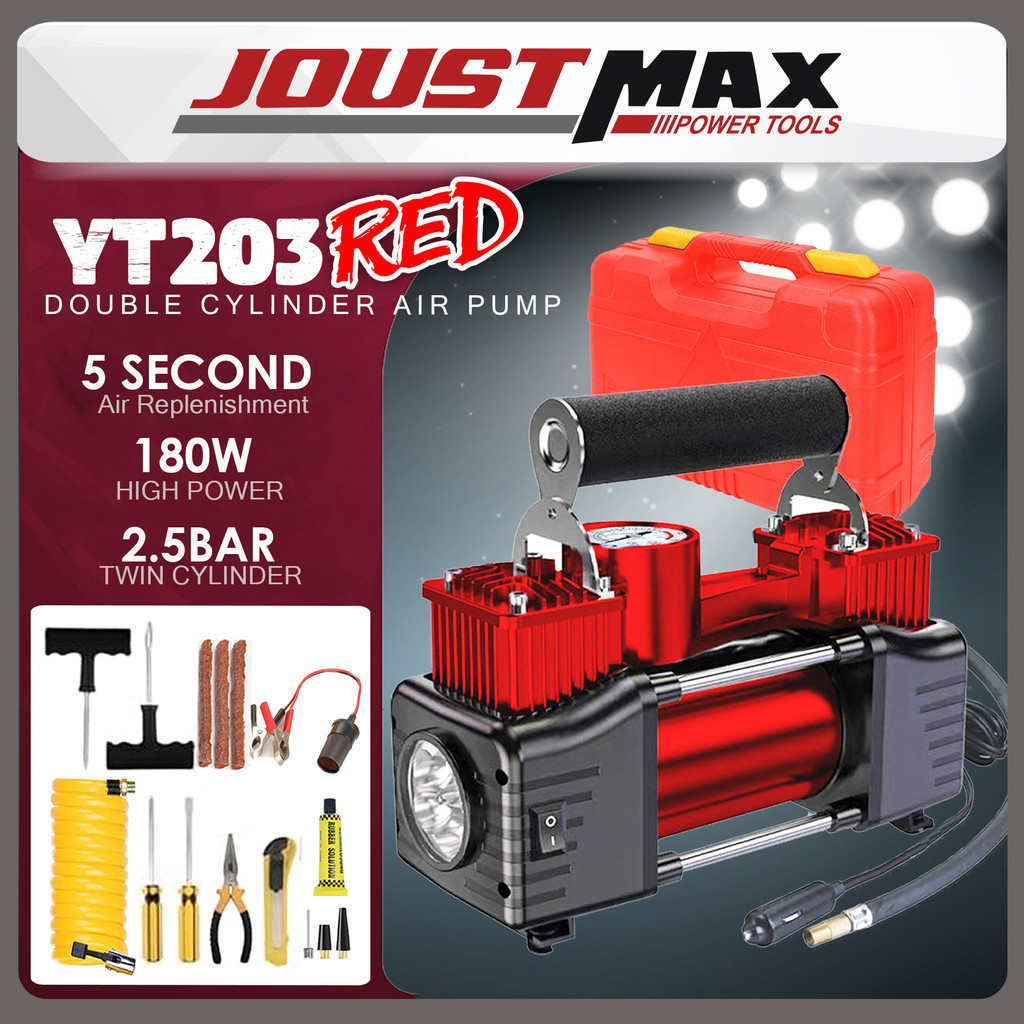 12v 150PSI Heavy Duty Portable Air Pump Tyre Mini Air Compressor Double ...