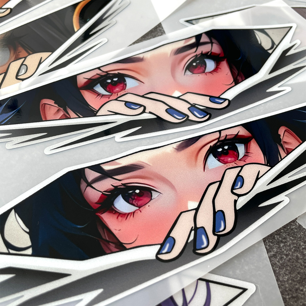 JDM Anime Eye Car Sticker Reflective Two-dimensional 2D Anime Car ...