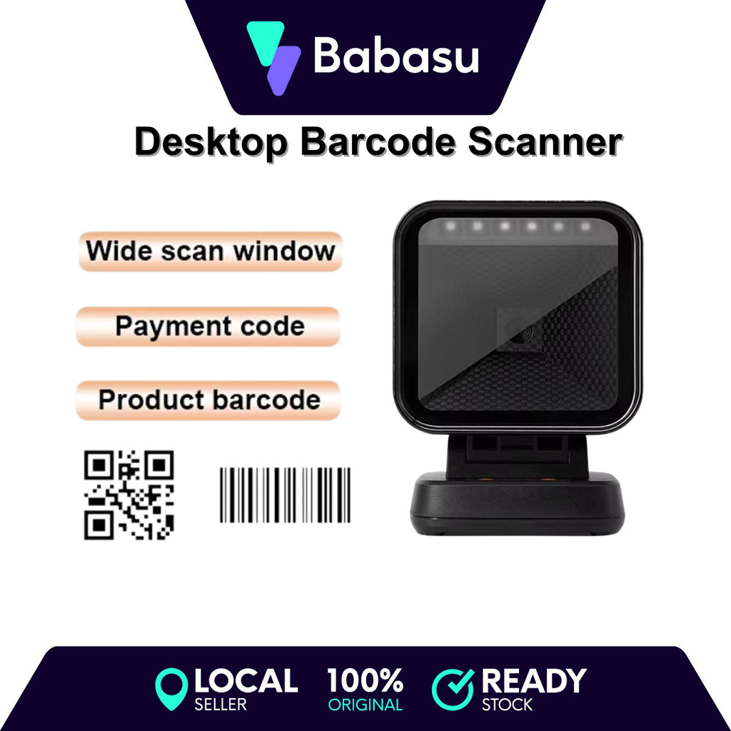 High Quality QR Code Reader USB Barcode Scanners 2D Desktop | Shopee ...