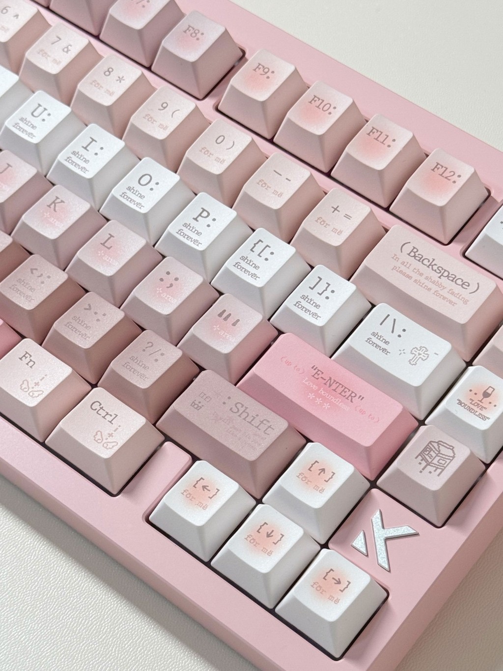 Gradient Blue Keycap Cherry/MOA Profile 120 Keys PBT Dye Sublimation Aula F75 Rainy75 Mechanical ...