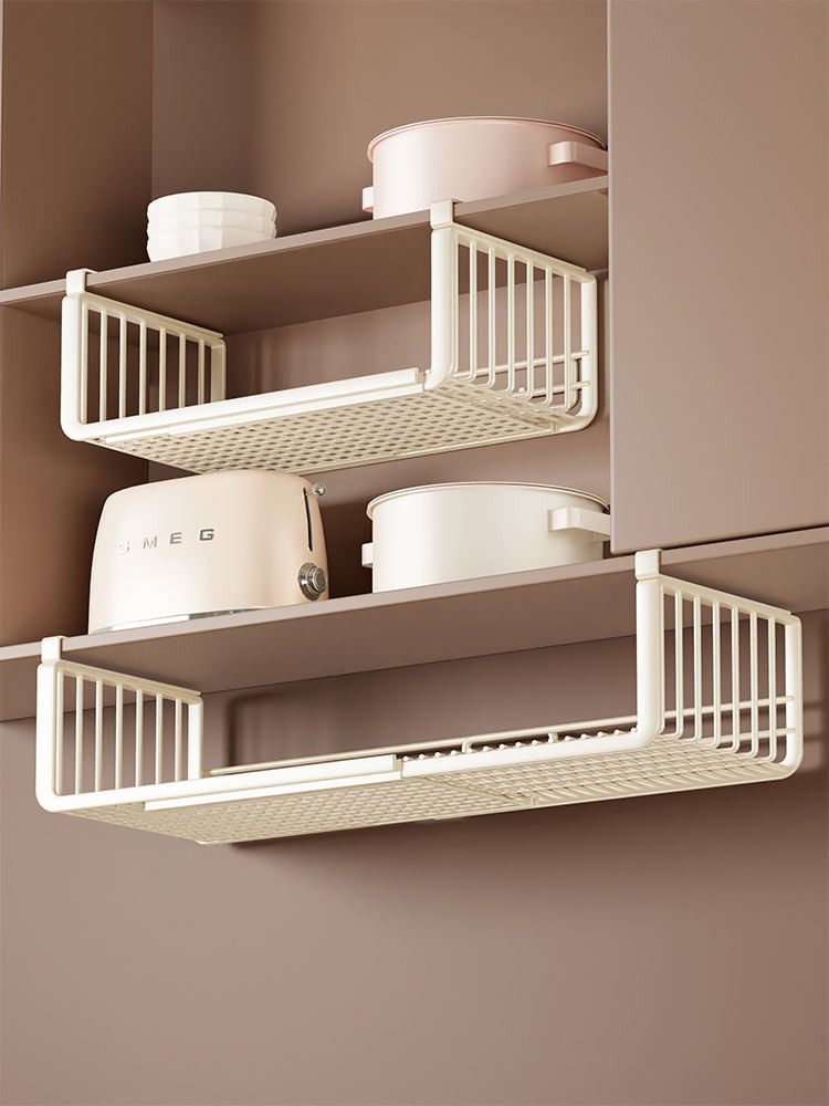 kitchen retractable rack/// Kitchen Storage Rack Under Cabinet Hanging ...