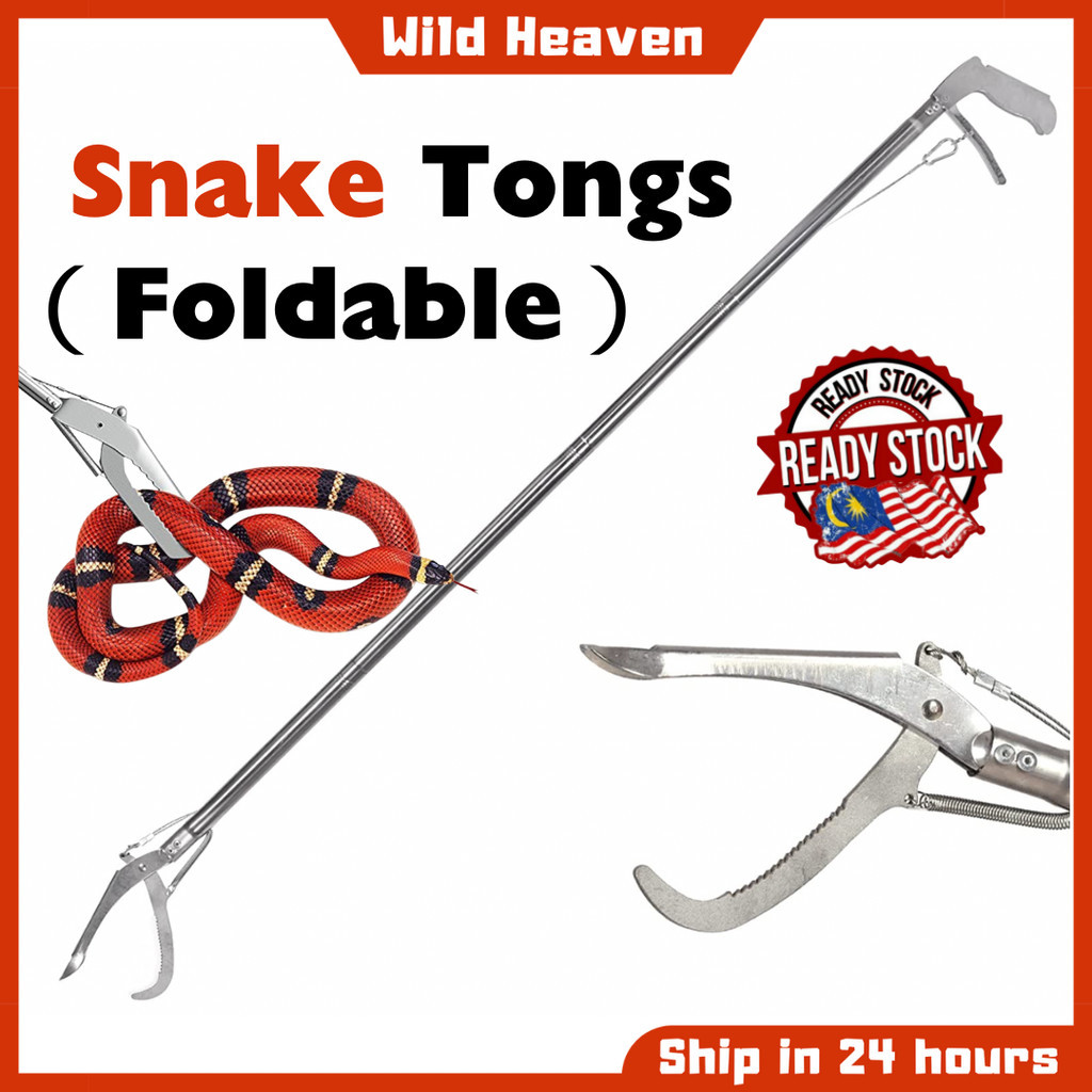 Snake Tweezers Snake Clamp Catcher Reptile Grabber Universal Foldable ...