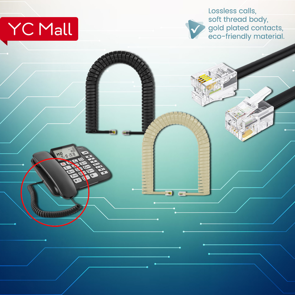 4P4C Telephone Handset Receiver Cord 2 Meter | Shopee Malaysia