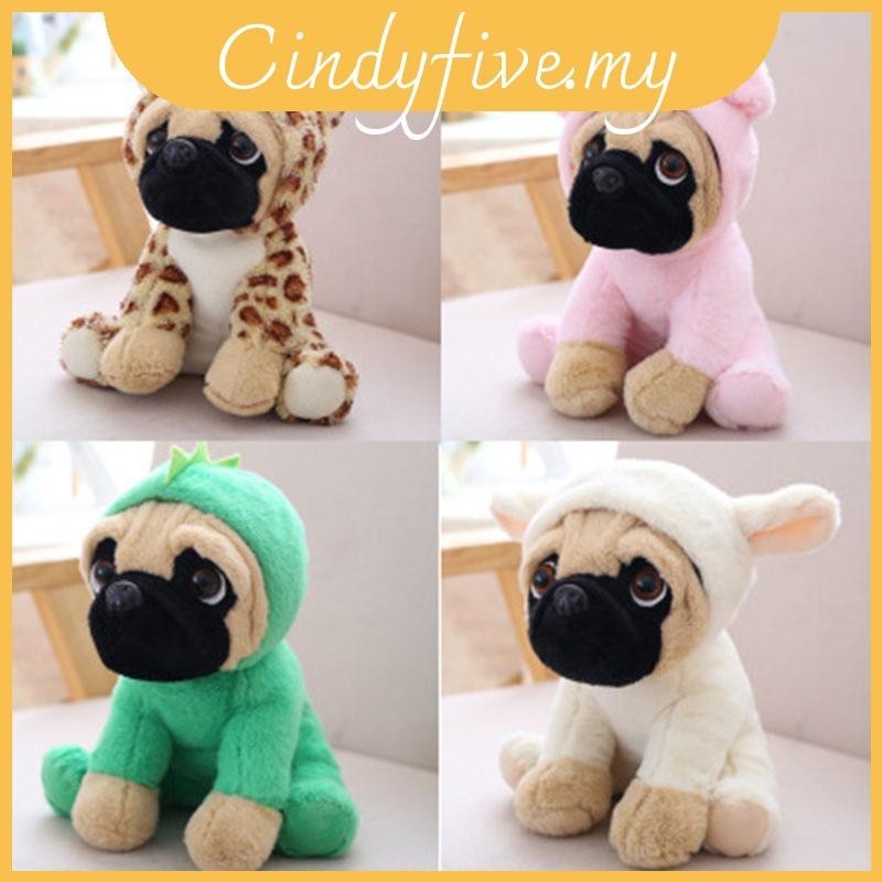 Soft Collectible And 8" Pug Dog Plush Toy With Seven Costumes Charming ...
