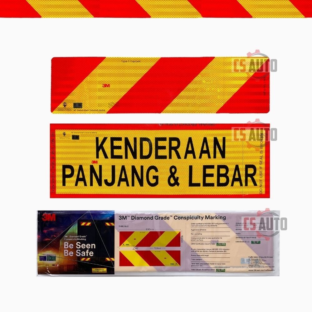 3M STICKER PUSPOKAM PASS LORI VAN TAXI A C T REFLECTOR AWAS KENDERAAN ...