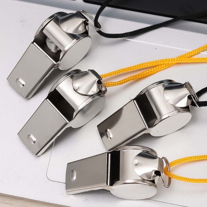 Stainless Steel Whistle - Metal Whistle with Lanyard - Professional ...