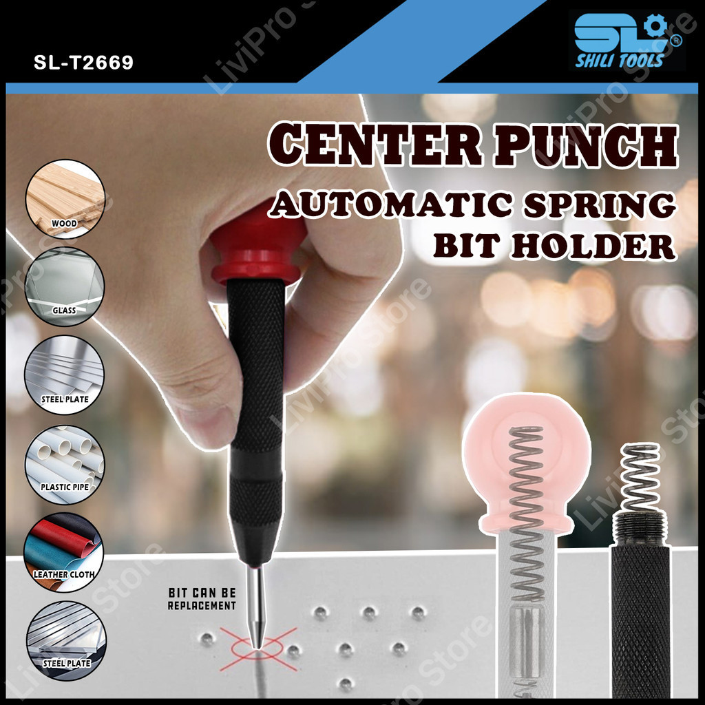 Shili Tools SL-T2669 Automatic Center Punch Spring Loaded Marking Holes ...