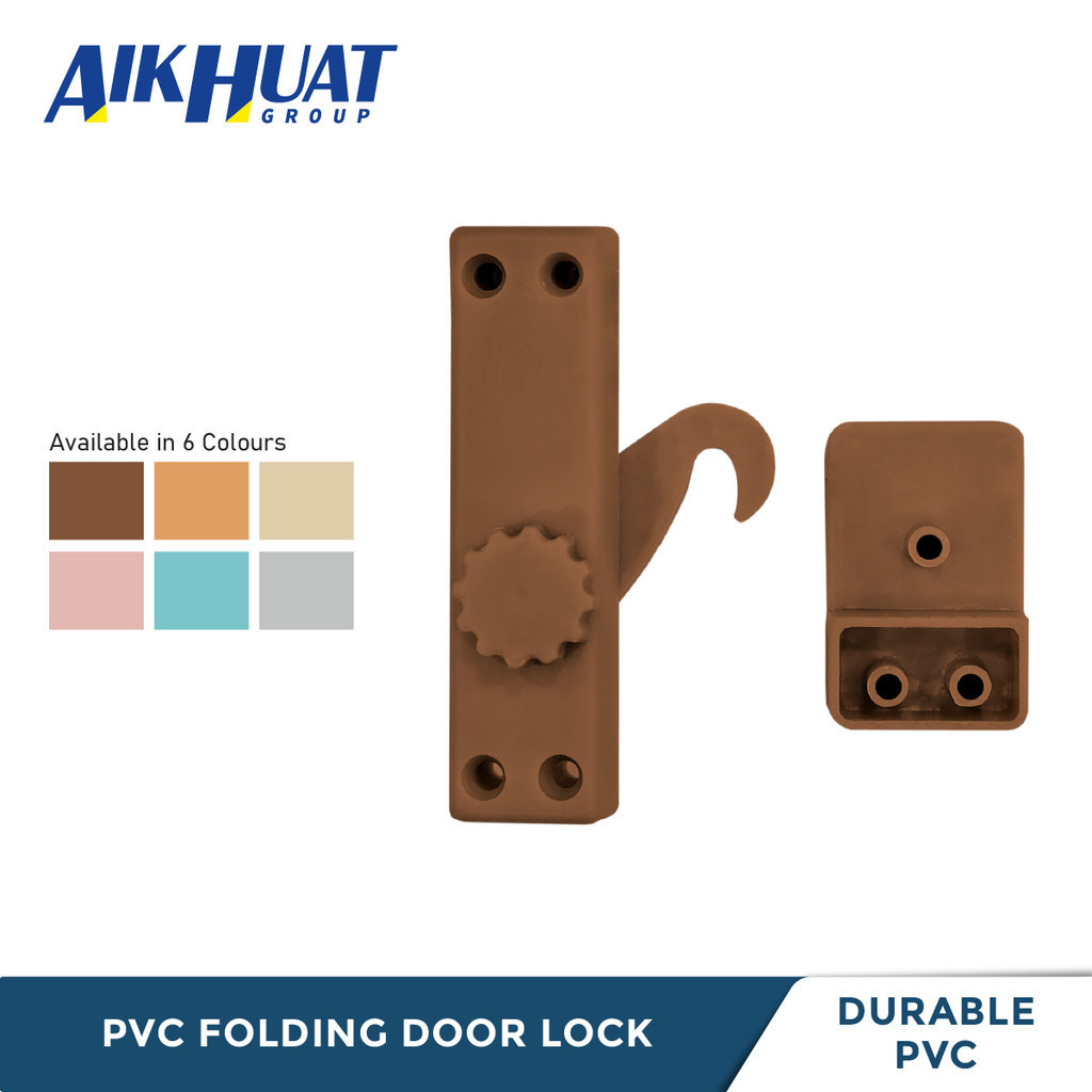 6 Color PVC Folding Door Lock With Screw PVC Door Lock Handle Sliding ...