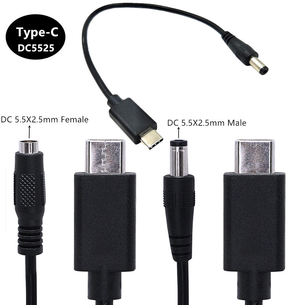 Usb type-c to Power Supply 5.5X2.5mm Adapter Cable Power Adapter ...