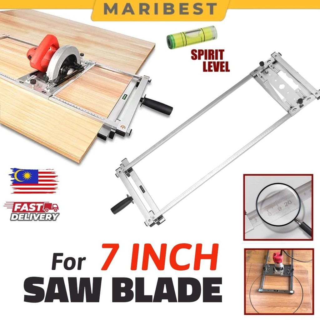7 Inch Circular Saw Guide Rail Marble Cutter Pemotong Papan Mesin ...