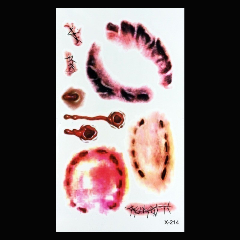 Halloween Horror Realistic Fake Bloody Wound Stitch Scar Scab ...