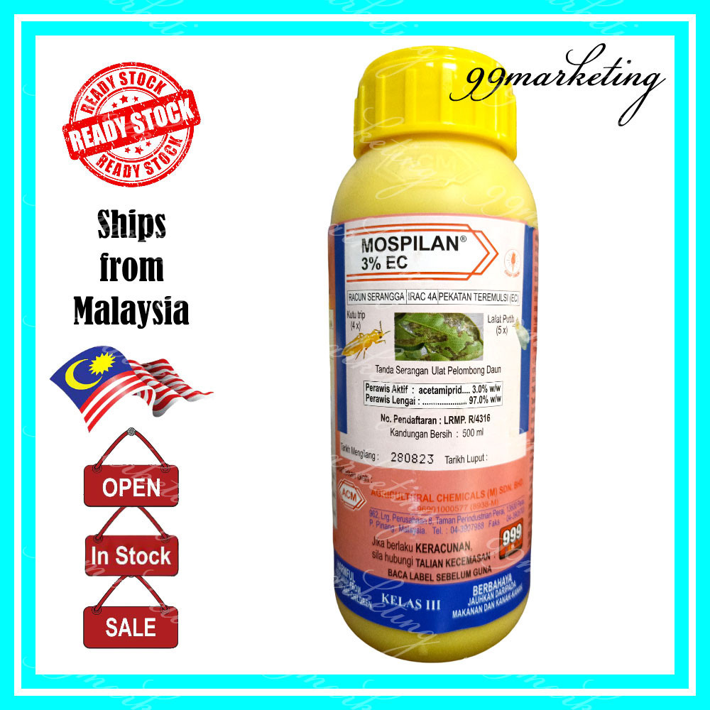 ACM Mospilan 3% EC 500ML Acetamiprid 3% Racun Serangga Insecticide 白蝶 虫药 Lalat Putih White Flies ...
