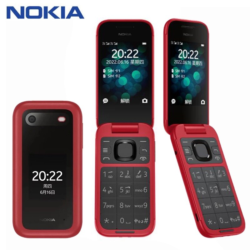 in stock Nokia 2660 Flip Phone 2G Dual SIM Card Mobile Phone Big Button ...